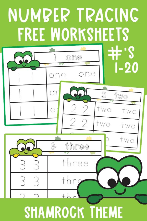 Shamrock Number Tracing Worksheets – Teaching Pockets