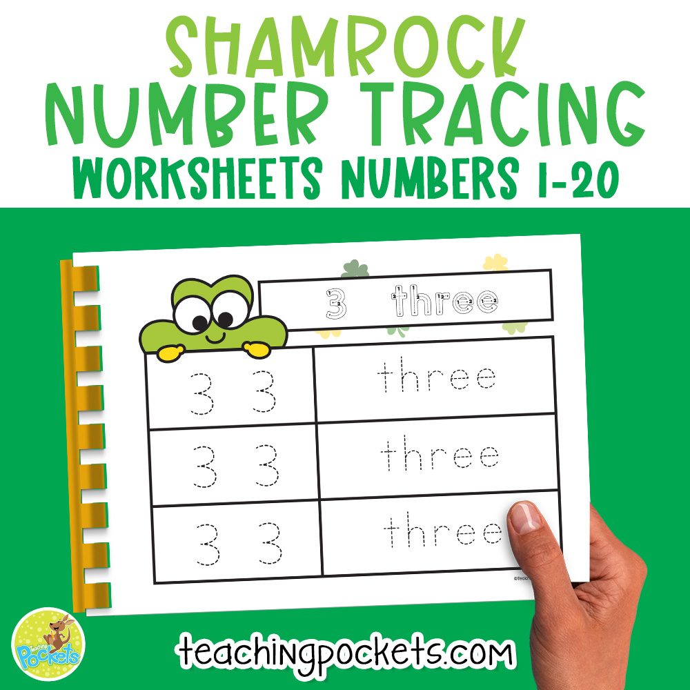 Shamrock Number Tracing Worksheets – Teaching Pockets