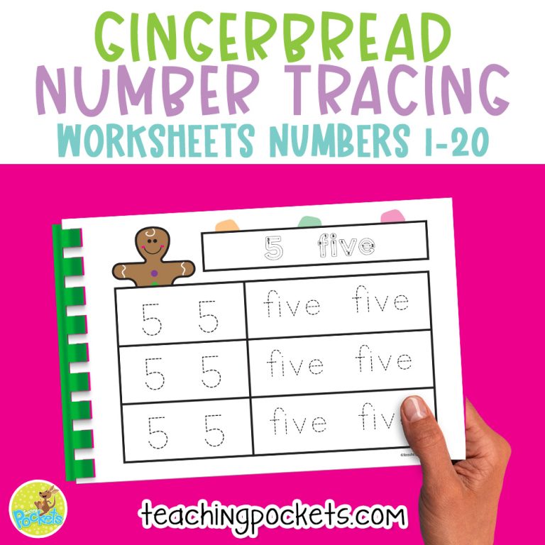 Free Bee Printable Number Tracing Worksheets – Teaching Pockets