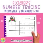 Free Bee Printable Number Tracing Worksheets – Teaching Pockets