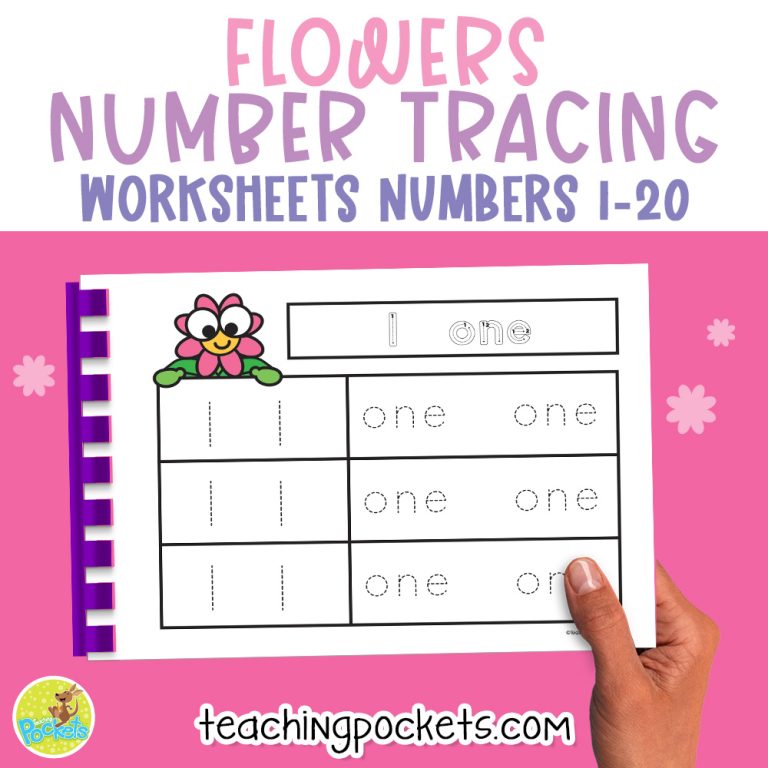 Free Bee Printable Number Tracing Worksheets – Teaching Pockets