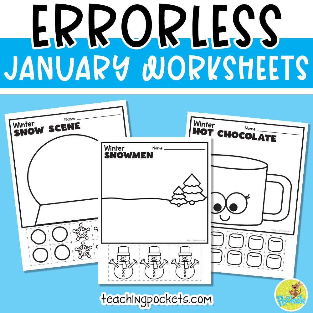 January Errorless Worksheets for Preschool – Teaching Pockets