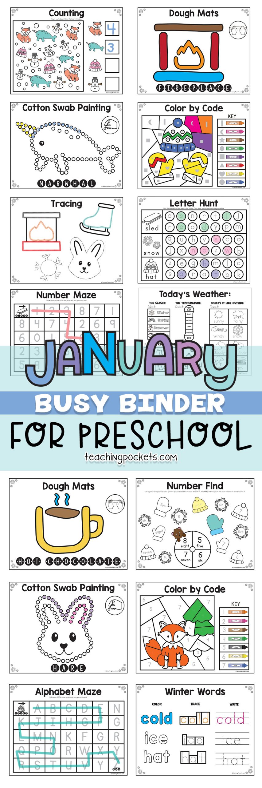 Free Winter Preschool Activity Book for January: Fun and Educational ...