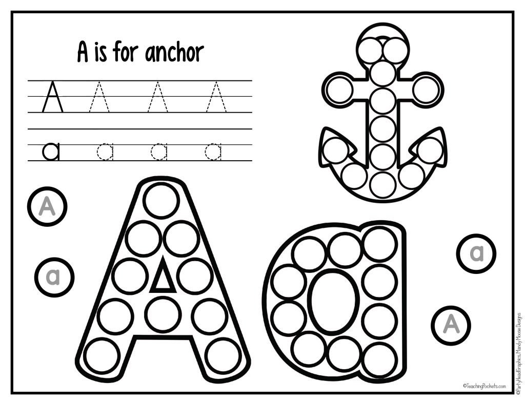 Alphabet Dot Marker Worksheets – Teaching Pockets