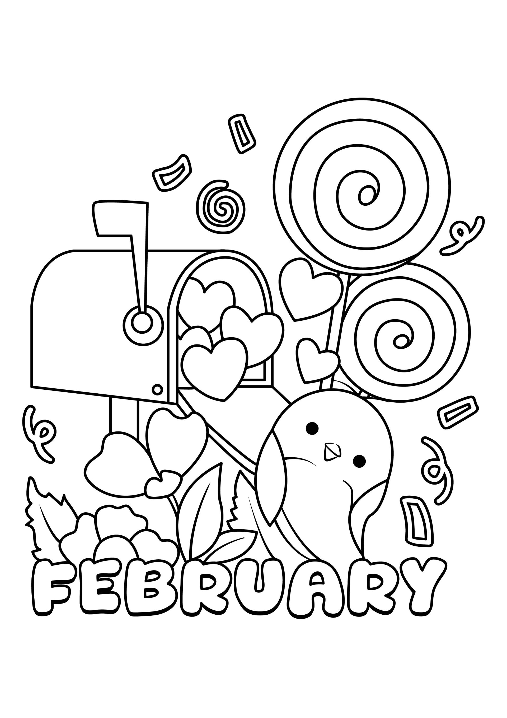 February Coloring Pages – Teaching Pockets
