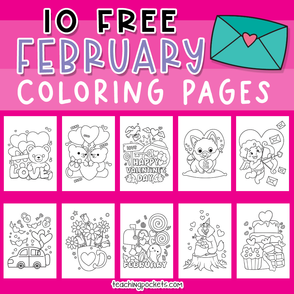 2025 Monthly Coloring Calendar for Kids – Teaching Pockets