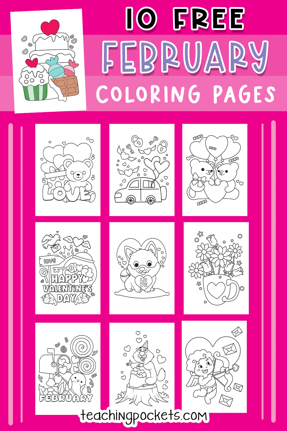 February Coloring Pages – Teaching Pockets