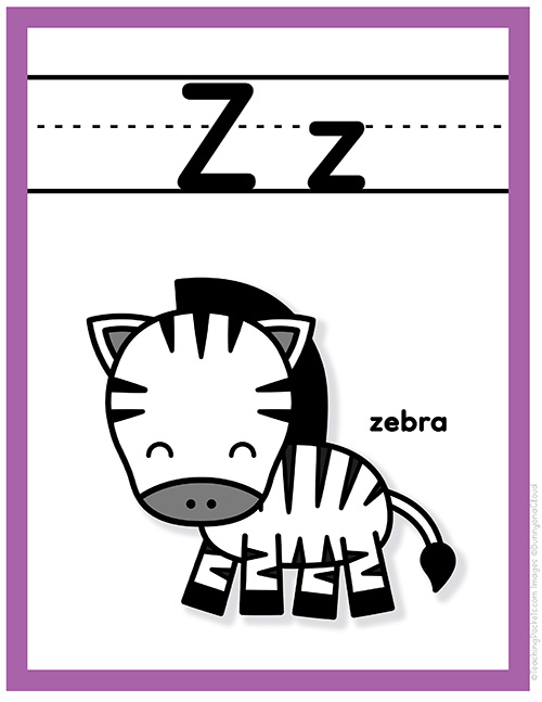 Free Simple Alphabet Posters for Kids – Teaching Pockets