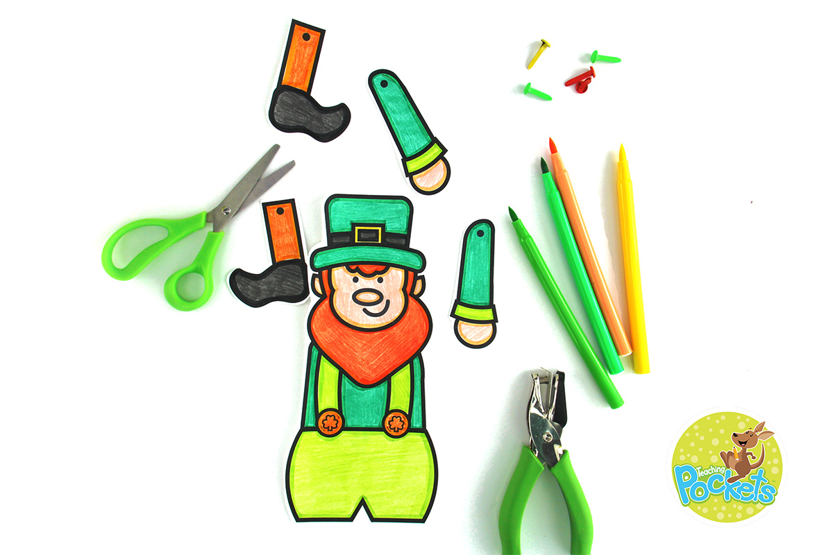 Dancing Leprechaun Craft for Kids – Teaching Pockets