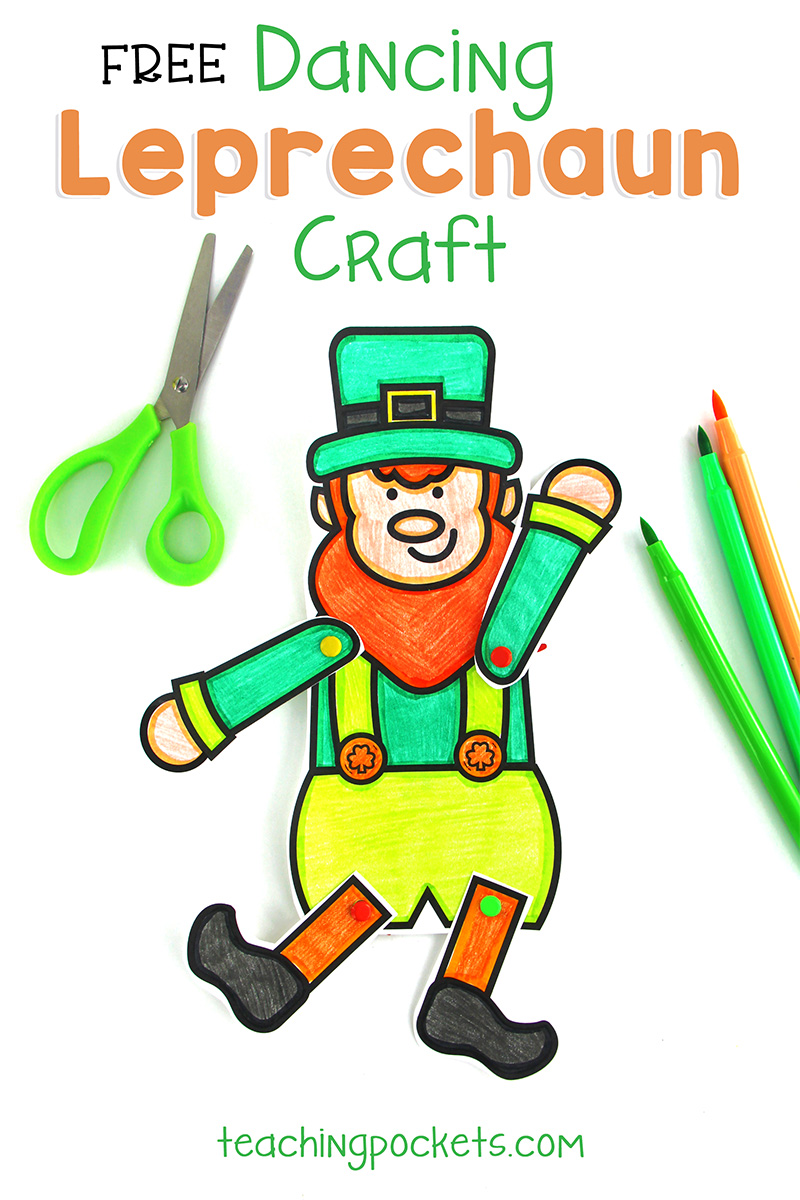 Dancing Leprechaun Craft for Kids – Teaching Pockets