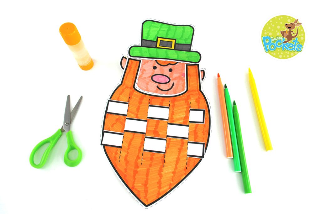 Free Printable Leprechaun Beard Weaving Template – Teaching Pockets