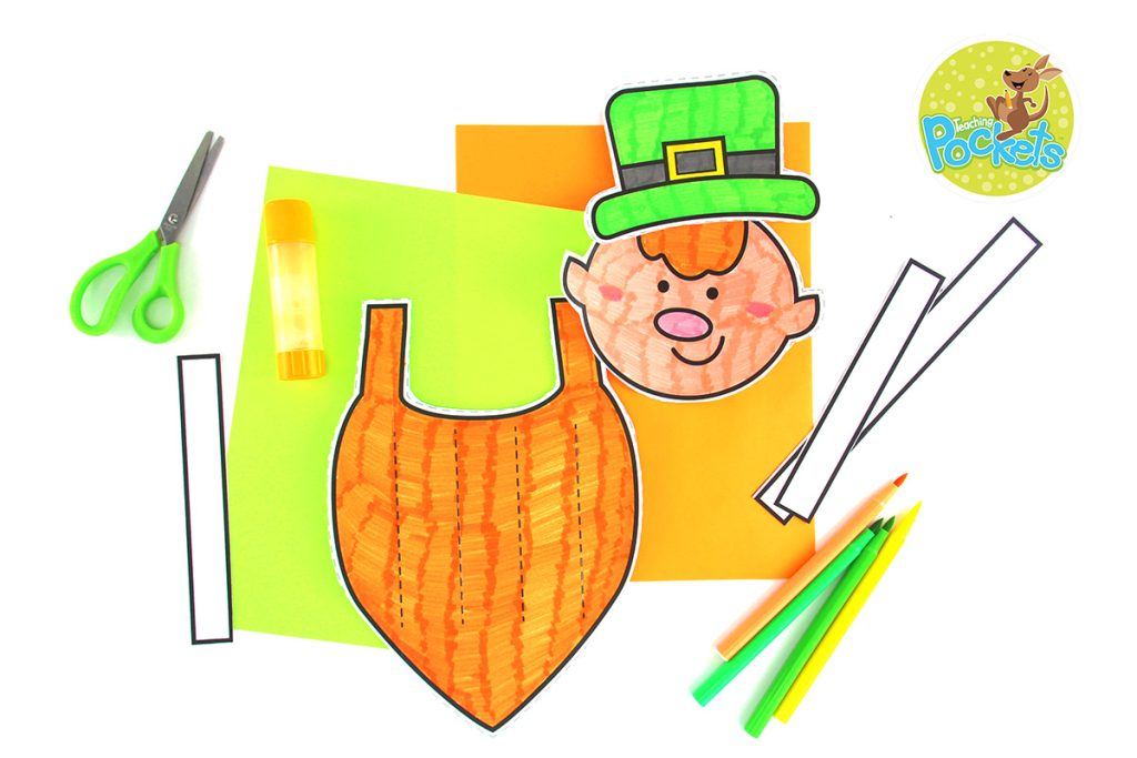 Free Printable Leprechaun Beard Weaving Template – Teaching Pockets