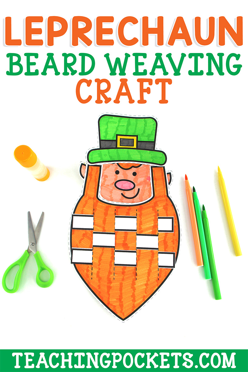 Free Printable Leprechaun Beard Weaving Template – Teaching Pockets