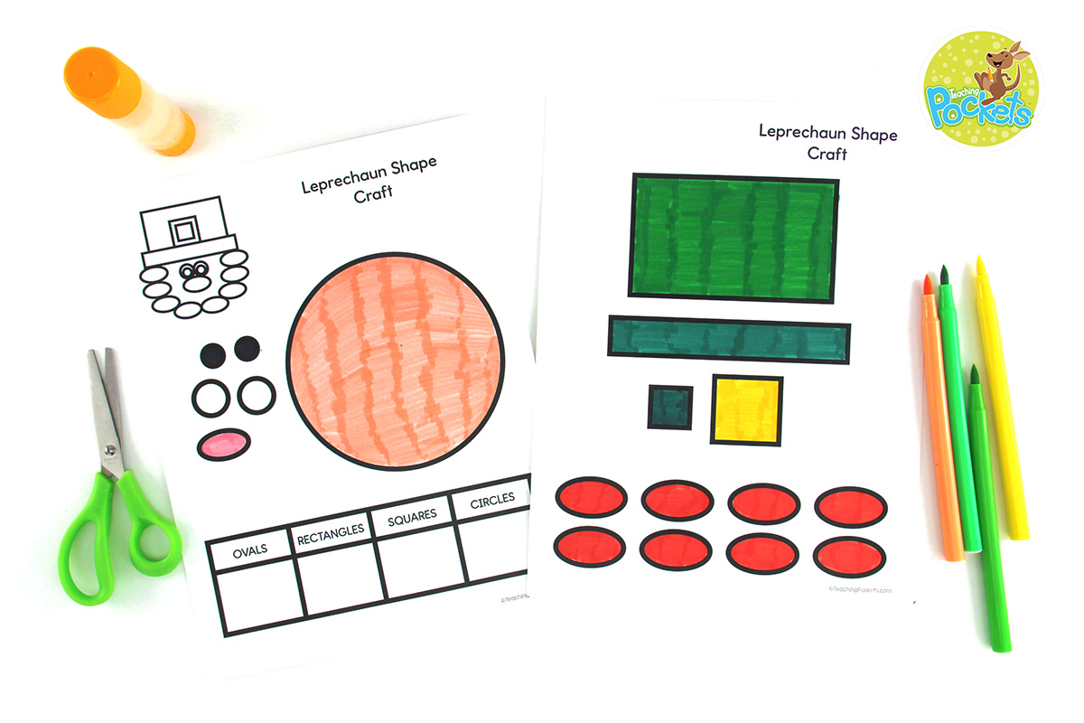Leprechaun Shapes Printable Craft for St. Patrick's Day – Teaching Pockets