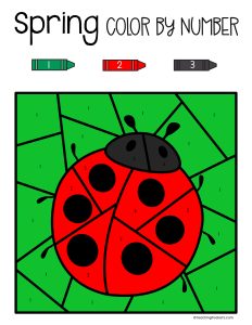 Free Spring Color by Number Printables for Kids – Teaching Pockets