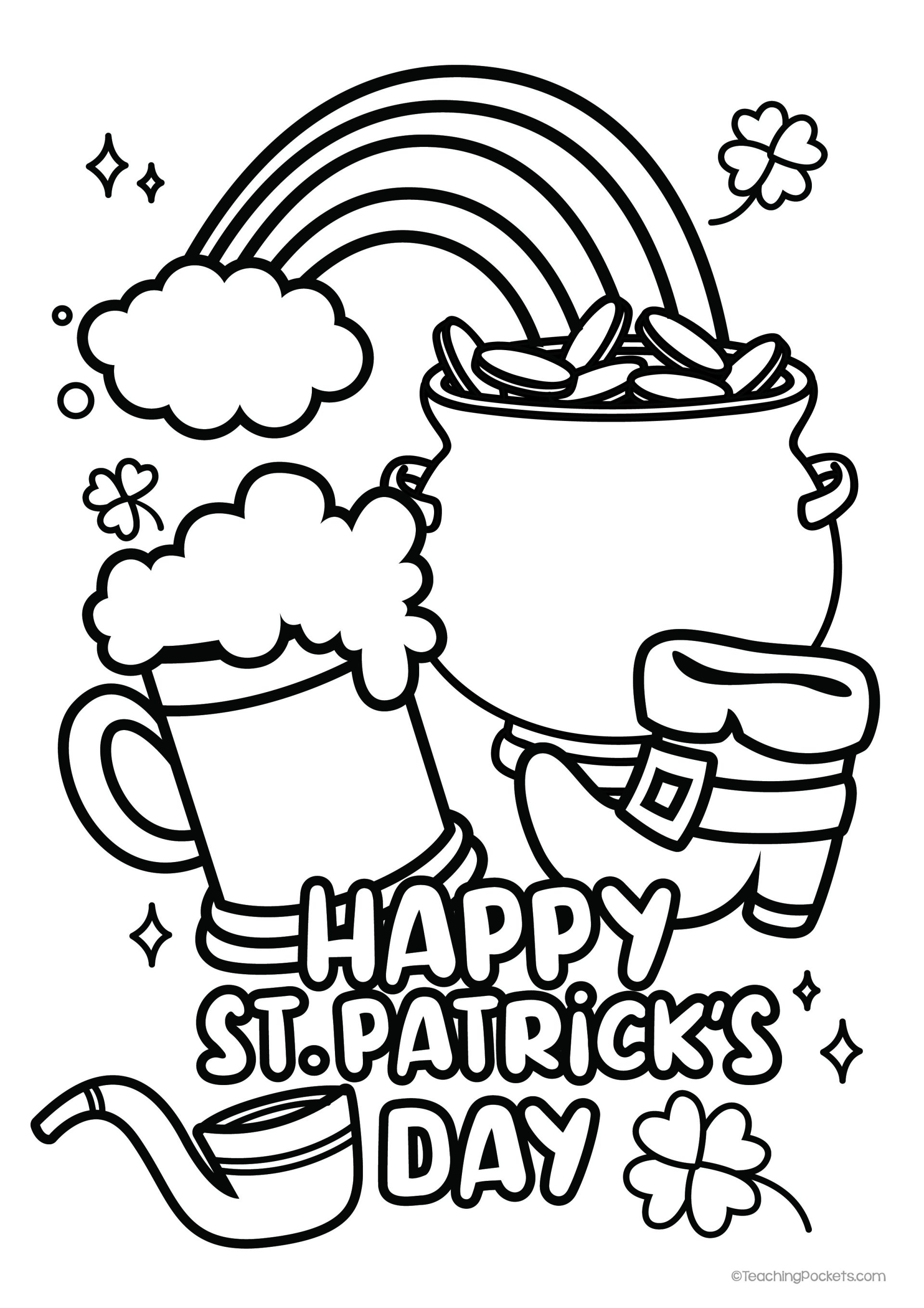 10 Free March Coloring Page Printables for Kids – Teaching Pockets