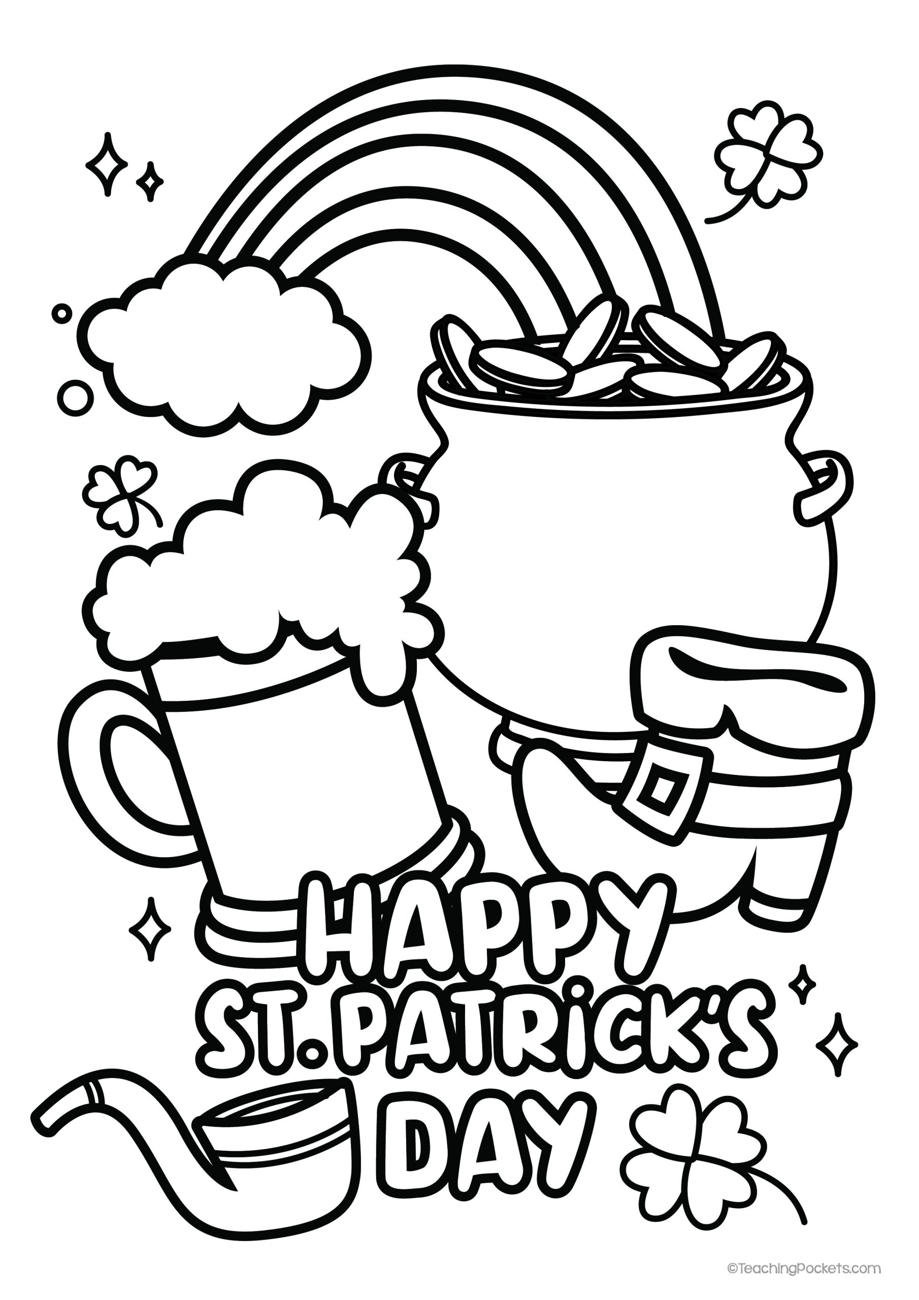 10 Free March Coloring Page Printables for Kids – Teaching Pockets
