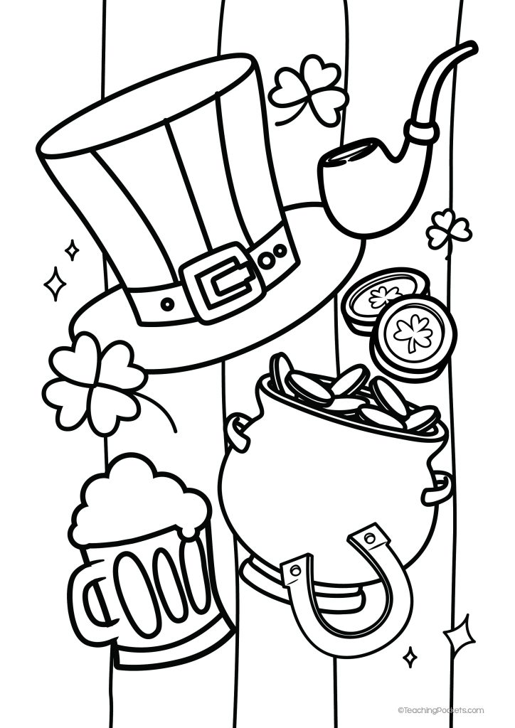 10 Free March Coloring Page Printables for Kids – Teaching Pockets