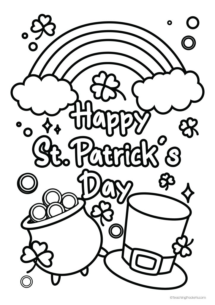 10 Free March Coloring Page Printables for Kids – Teaching Pockets