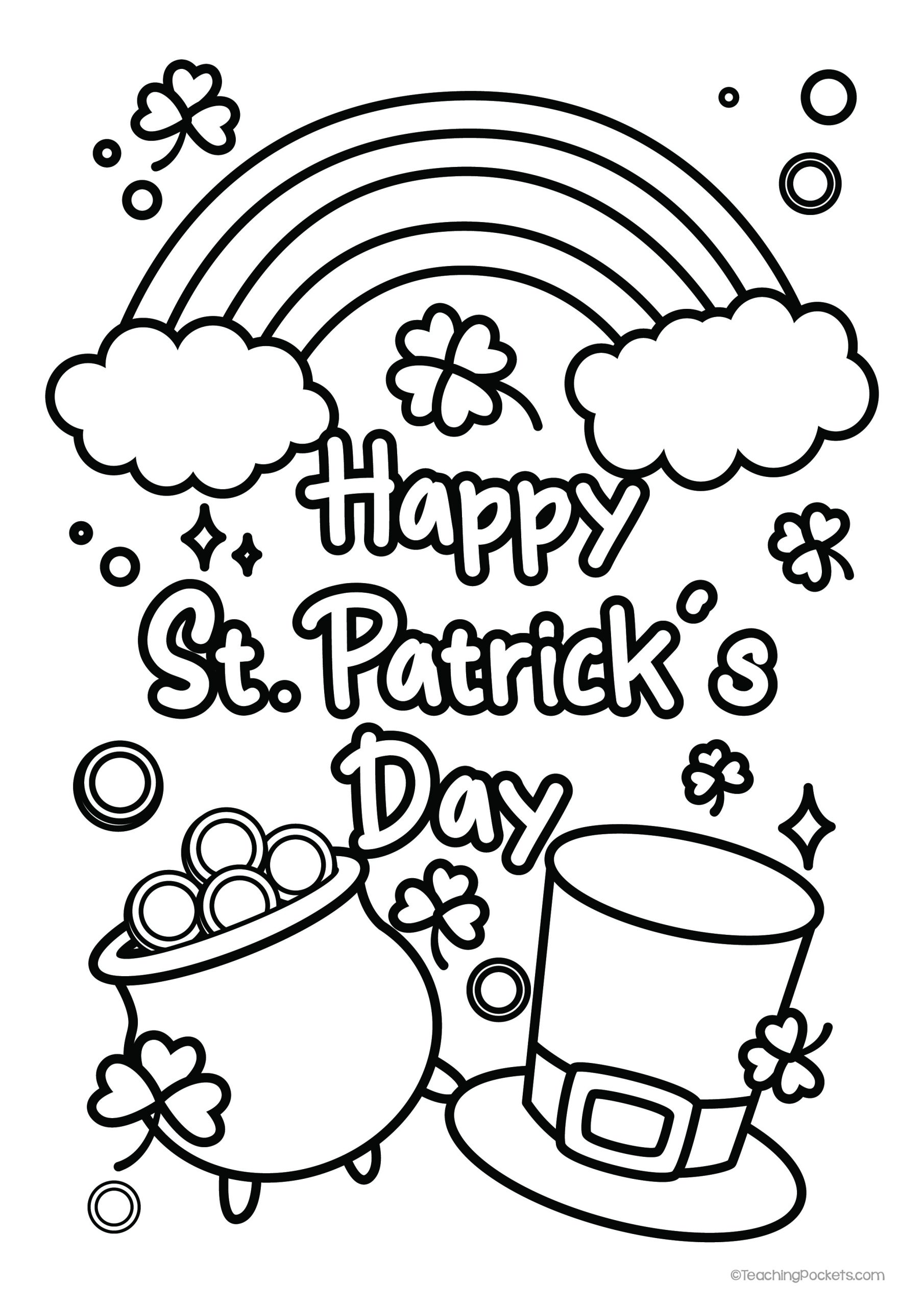10 Free March Coloring Page Printables for Kids – Teaching Pockets