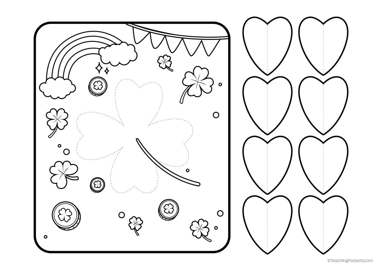 3D St. Patrick's Day Coloring Pages for Kids – Teaching Pockets