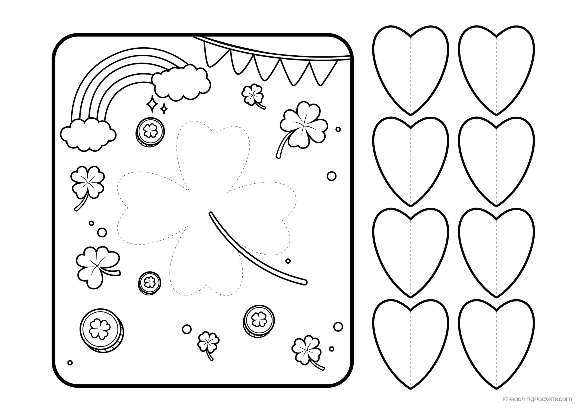 3D St. Patrick's Day Coloring Pages for Kids – Teaching Pockets