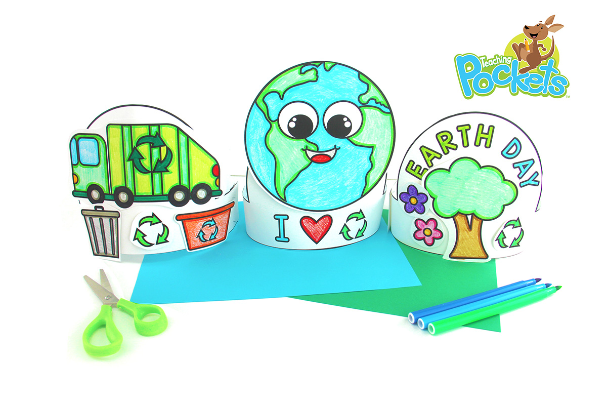 Free Printable Earth Day Crowns Craft for Kids – Teaching Pockets