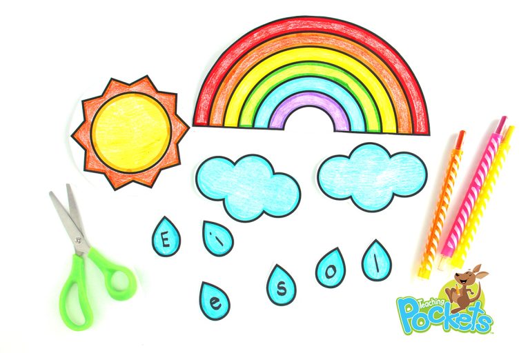 Free and Easy Rainbow Name Craft for Preschoolers – Teaching Pockets