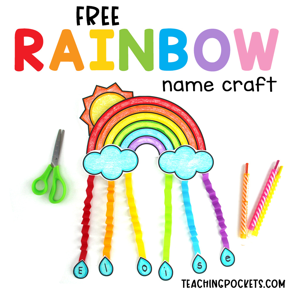 Free and Easy Rainbow Name Craft for Preschoolers – Teaching Pockets