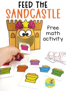 Feed the Sand Castle Preschool Math Game – Teaching Pockets