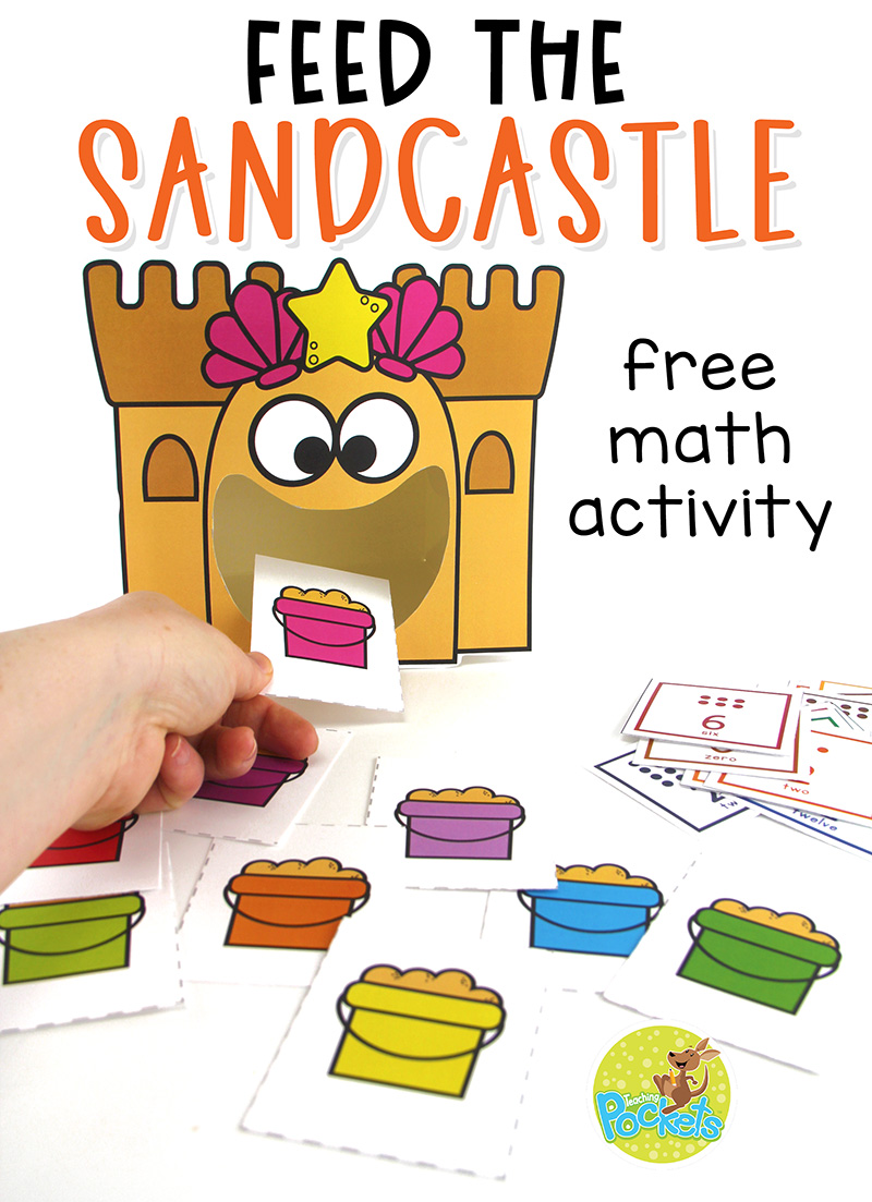 Feed the Sand Castle Preschool Math Game – Teaching Pockets