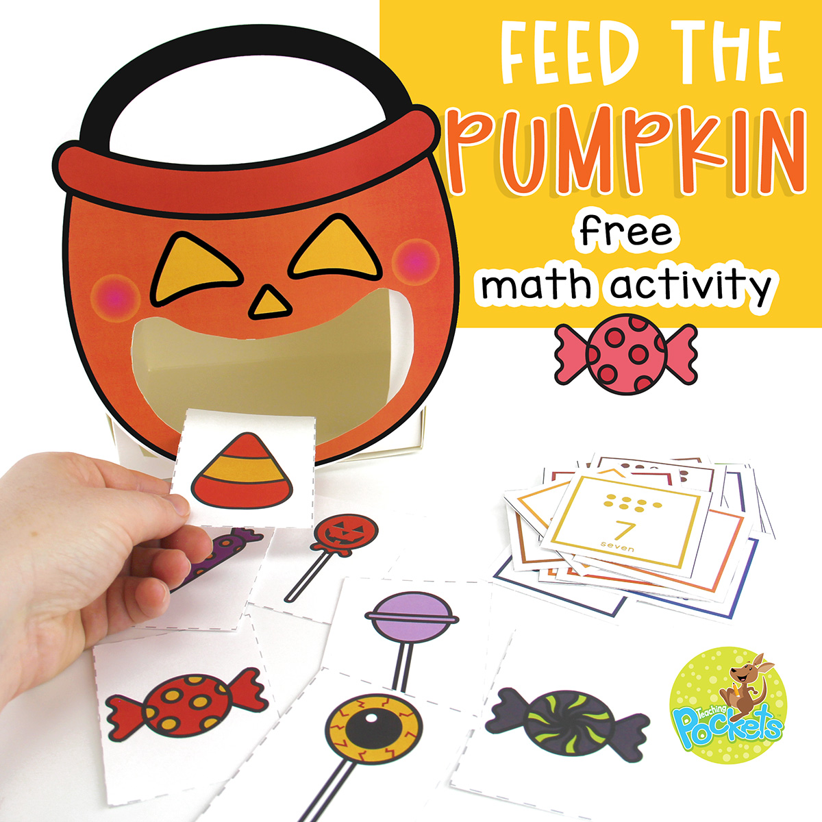 Feed the Pumpkin Preschool Math Game – Teaching Pockets