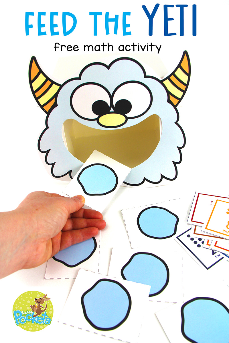 Feed the Yeti Preschool Math Game – Teaching Pockets