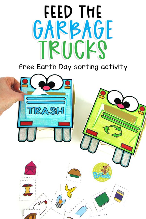 Earth Day Preschool Activity: Trash and Recycling Trucks – Teaching Pockets