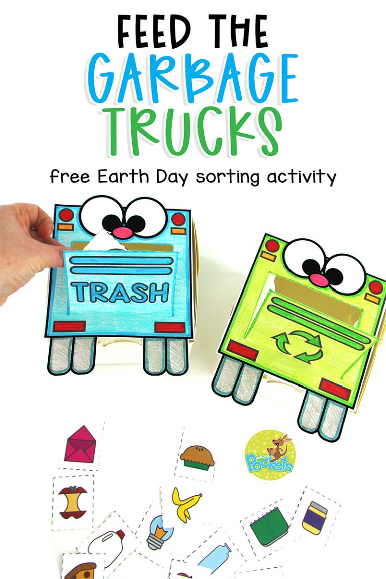 Earth Day Preschool Activity: Trash and Recycling Trucks – Teaching Pockets