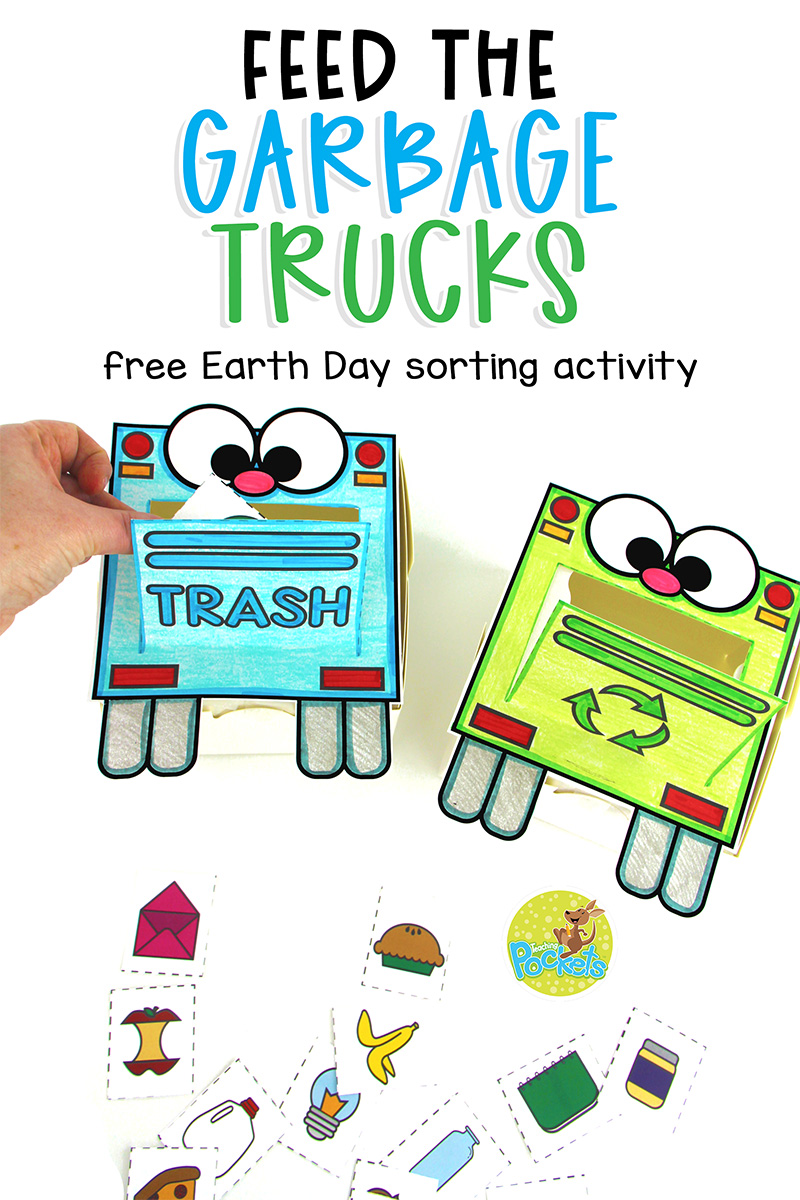Earth Day Preschool Activity: Trash and Recycling Trucks – Teaching Pockets