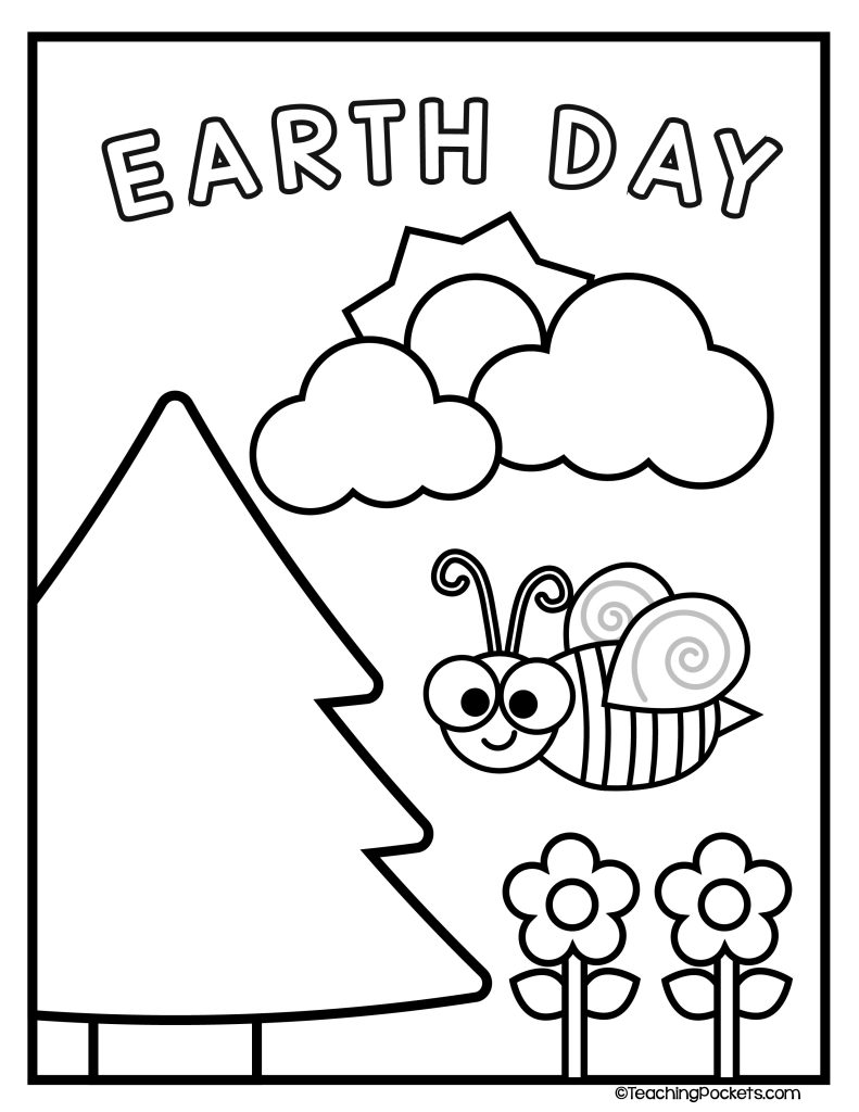 Free Earth Day Coloring Page Printables for Kids – Teaching Pockets