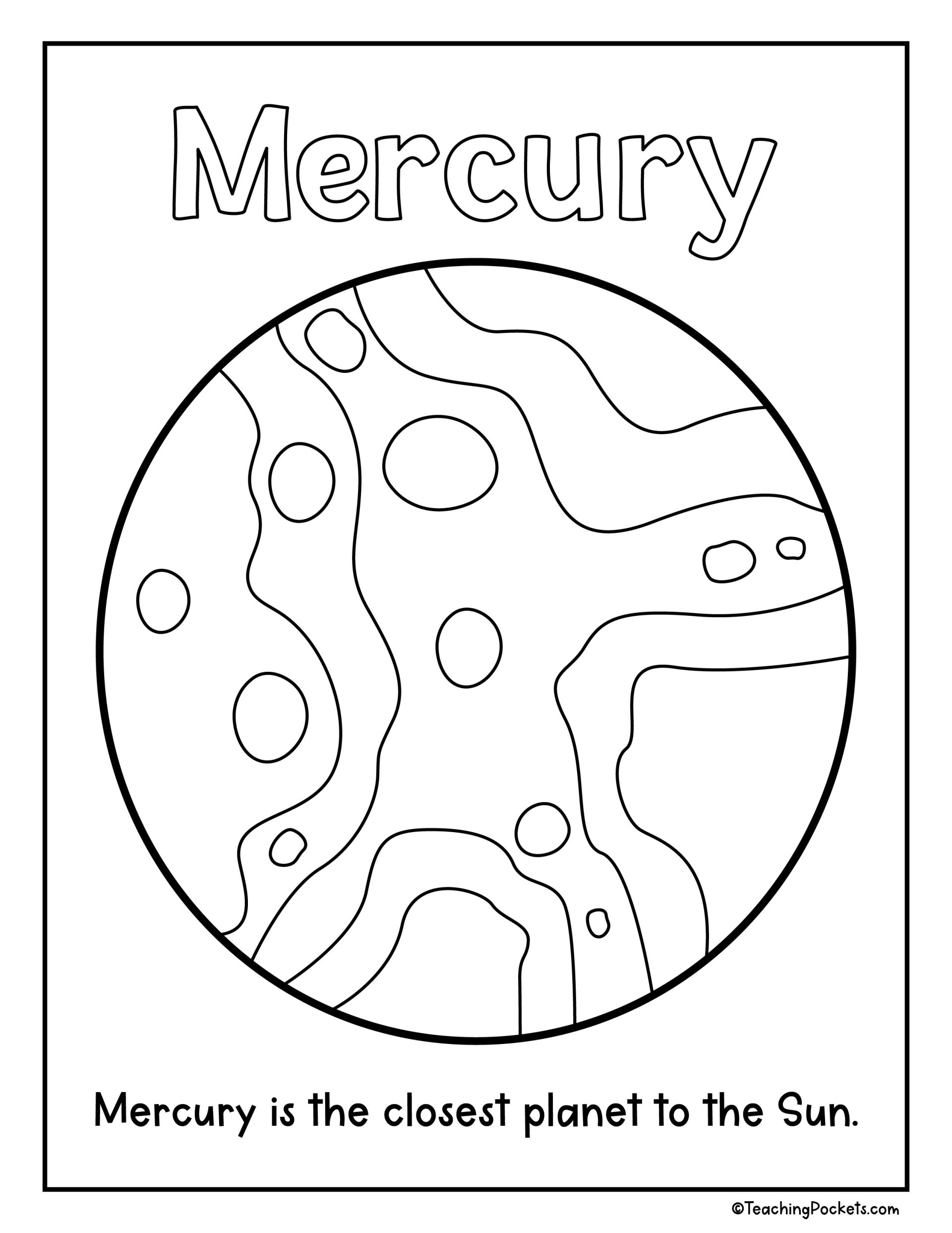 8 Free Planet Coloring Pages for Kids | Solar System – Teaching Pockets