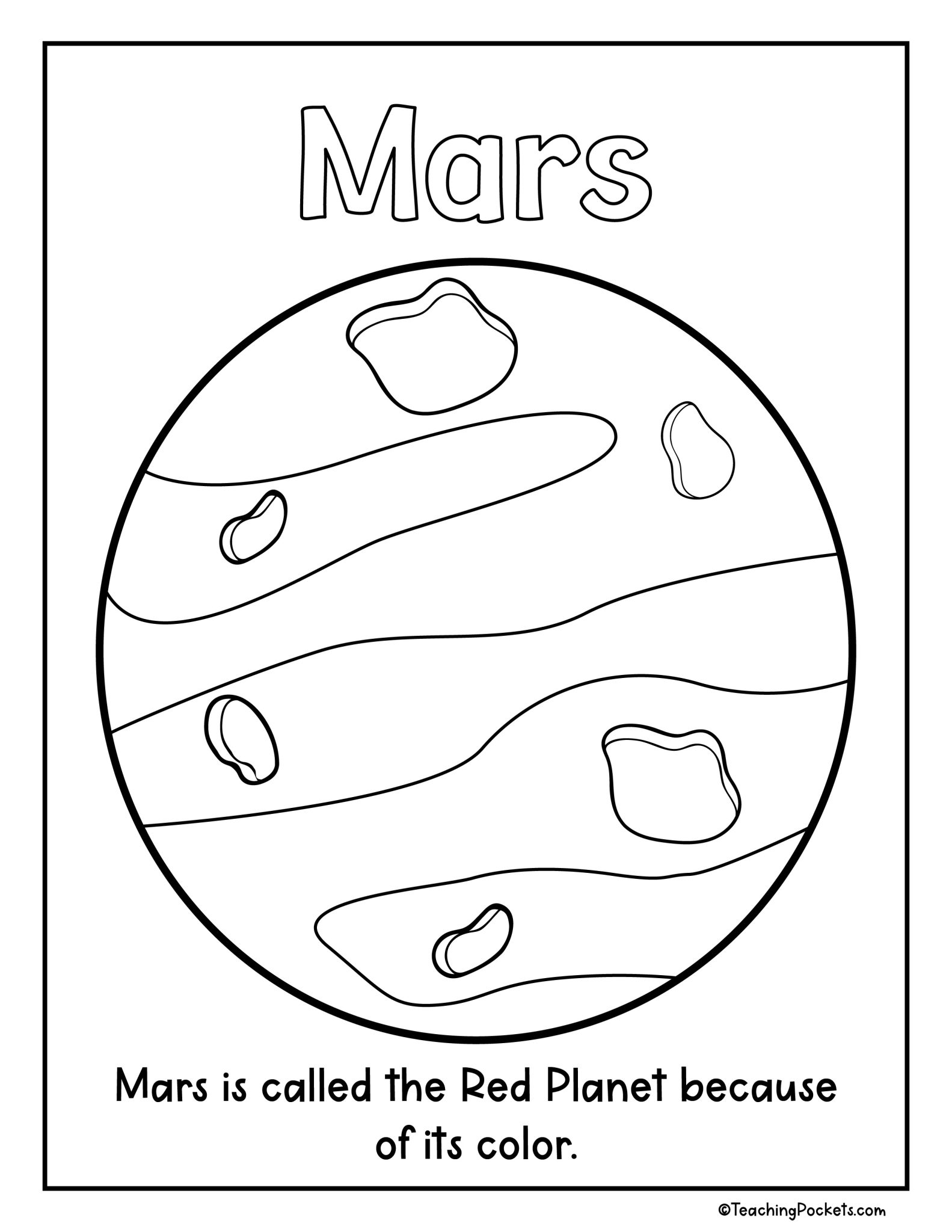 8 Free Planet Coloring Pages for Kids | Solar System – Teaching Pockets