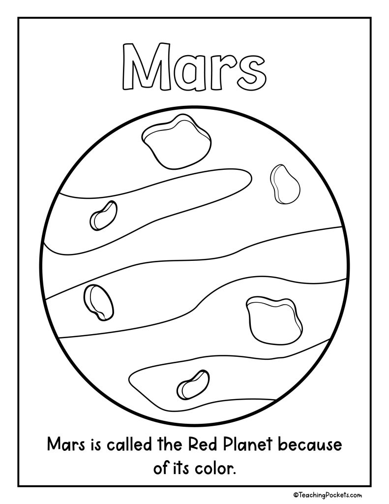 8 Free Planet Coloring Pages for Kids | Solar System – Teaching Pockets
