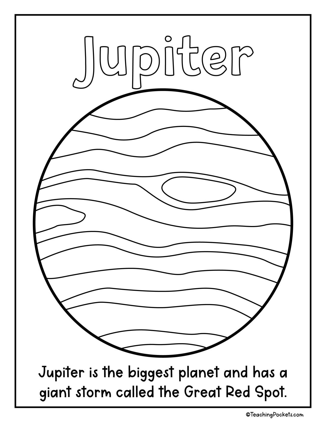 8 Free Planet Coloring Pages for Kids | Solar System – Teaching Pockets