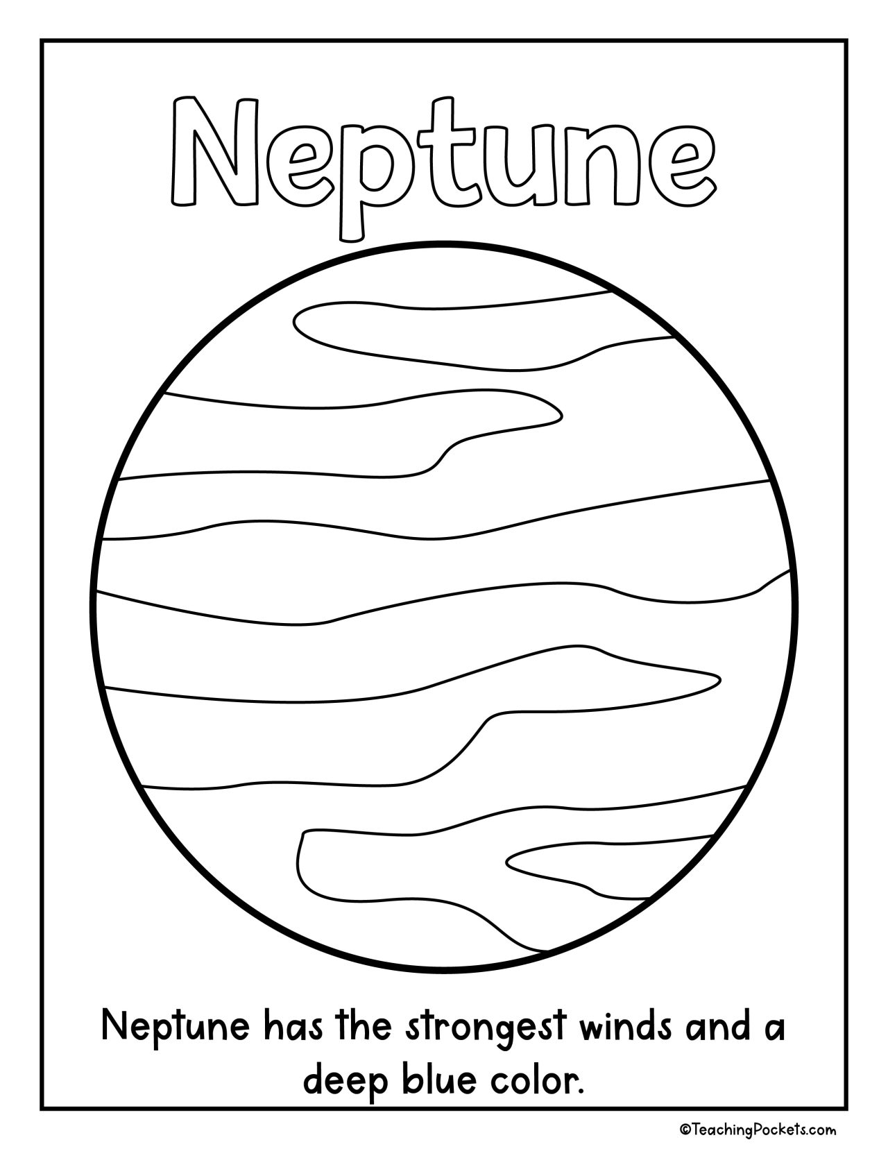 8 Free Planet Coloring Pages for Kids | Solar System – Teaching Pockets