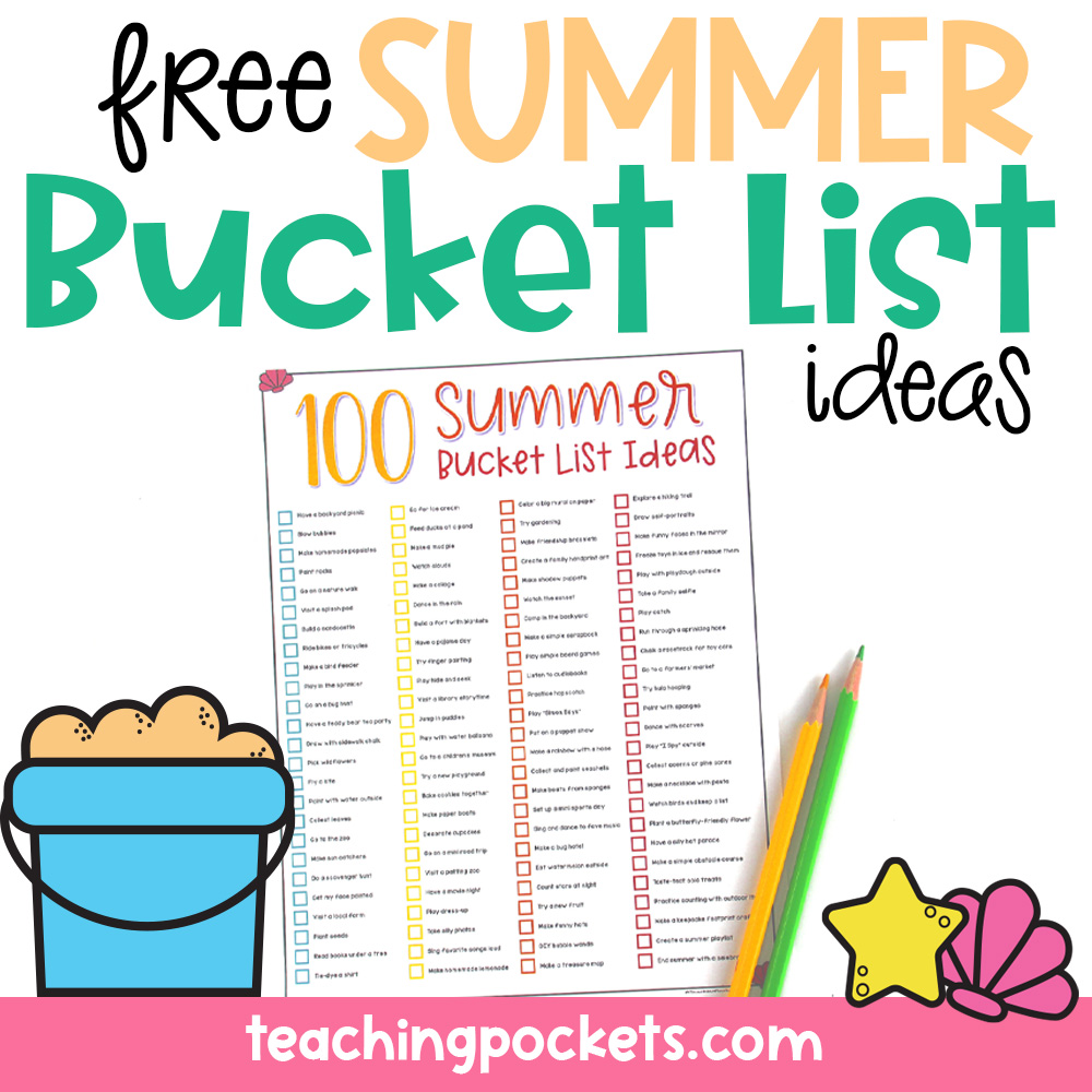 100 Summer Bucket List Ideas: Free Printable PDF – Teaching Pockets