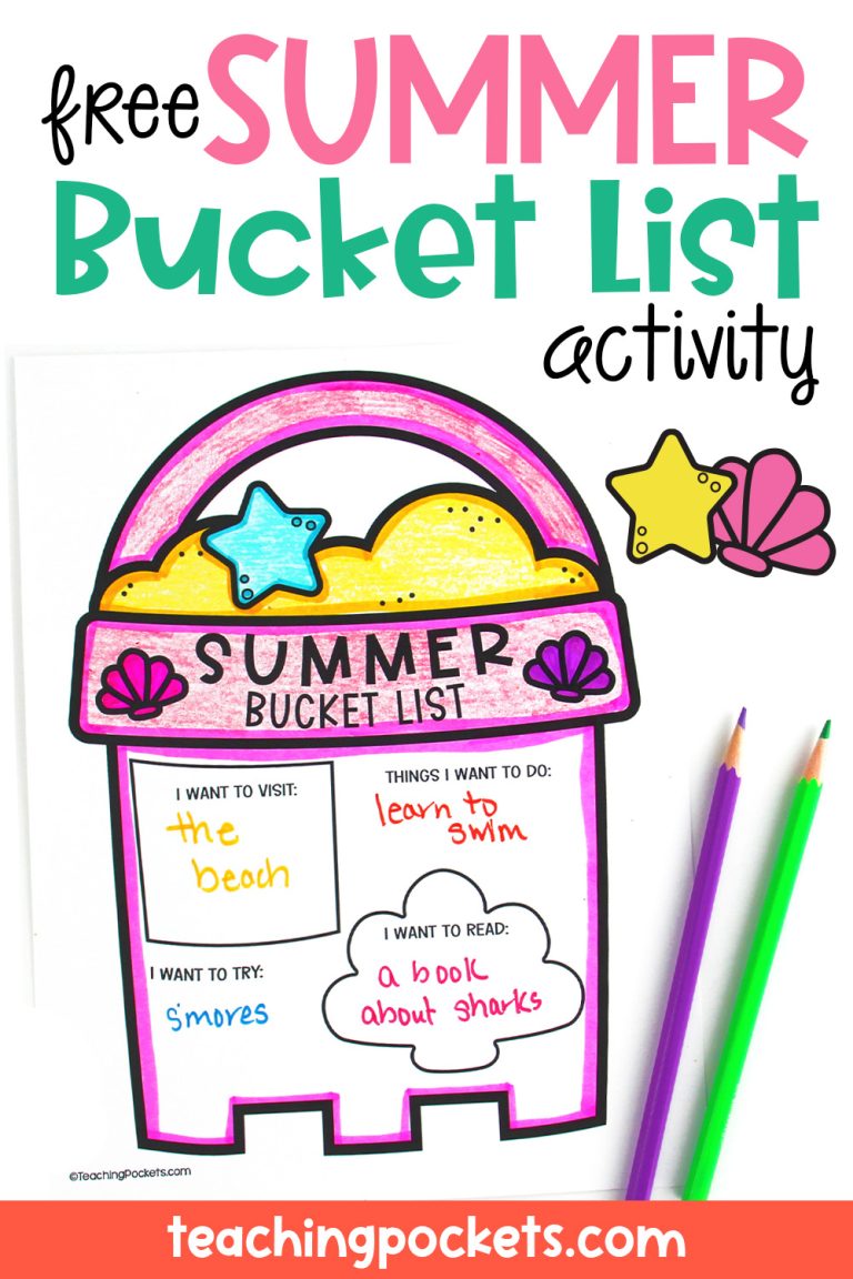 Free Summer Bucket List Activity Page for Kids – Teaching Pockets