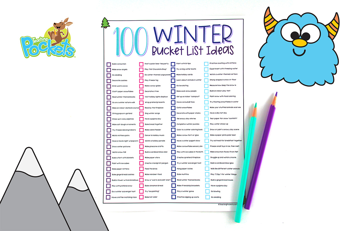 100 Winter Bucket List Ideas Free Printable – Teaching Pockets