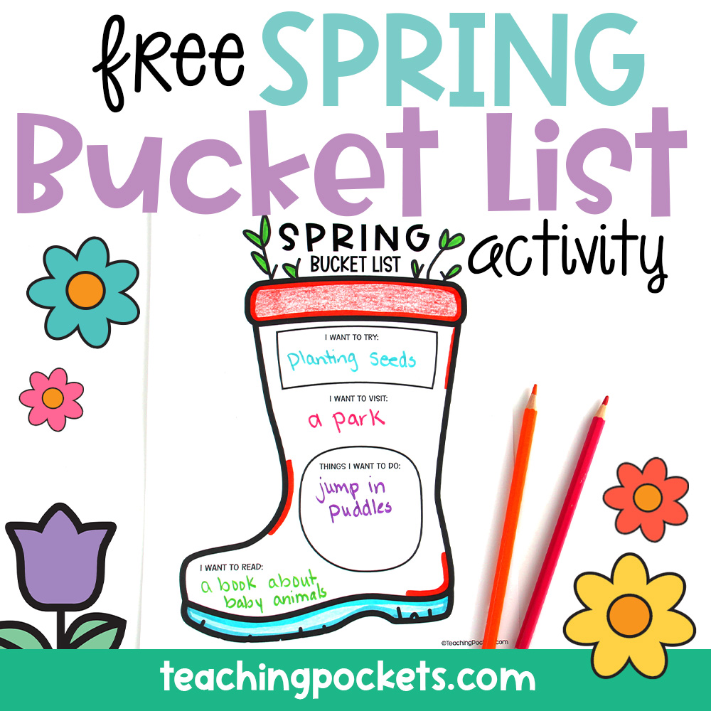 Free Spring Bucket List Activity Page for Kids – Teaching Pockets