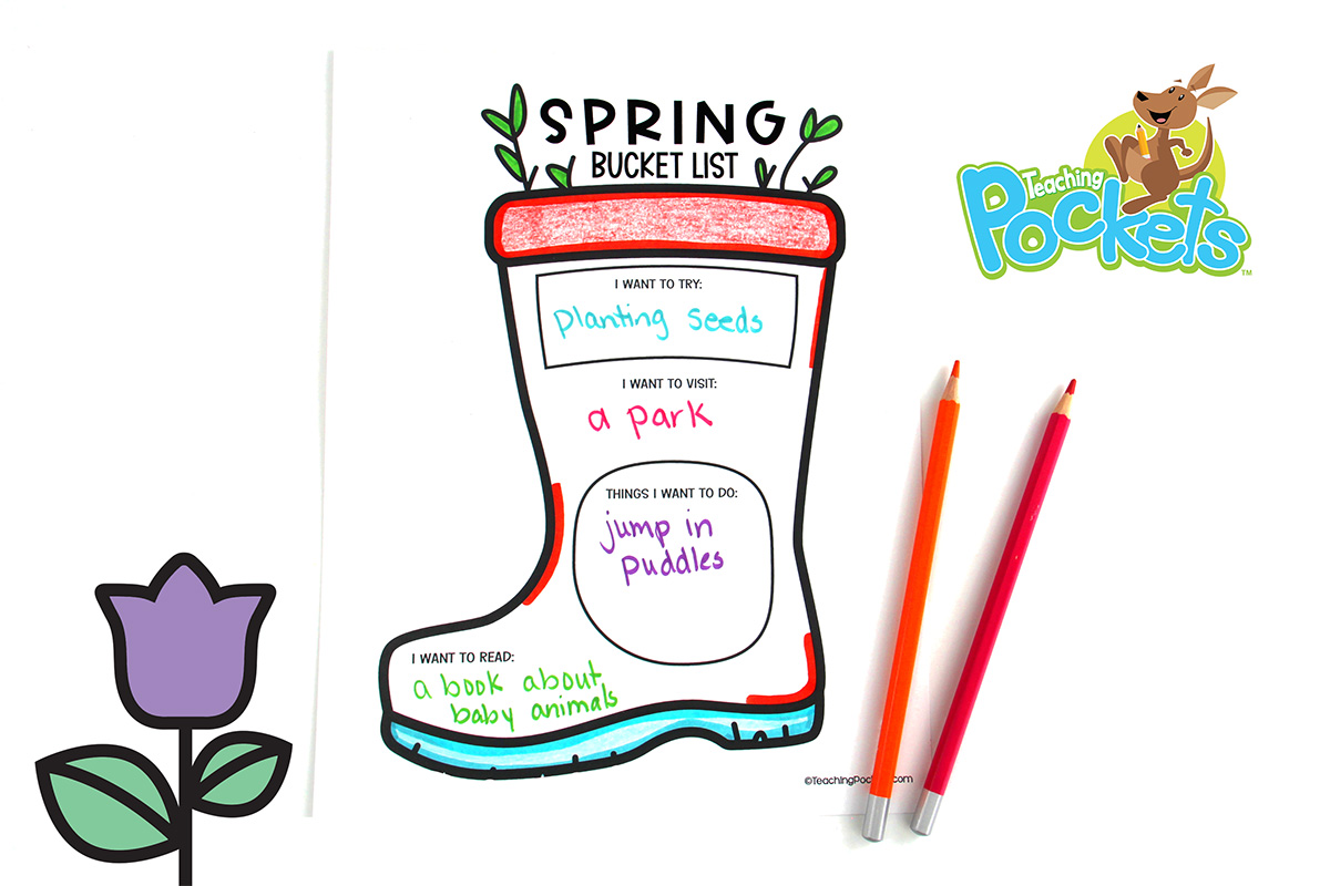 Free Spring Bucket List Activity Page for Kids – Teaching Pockets