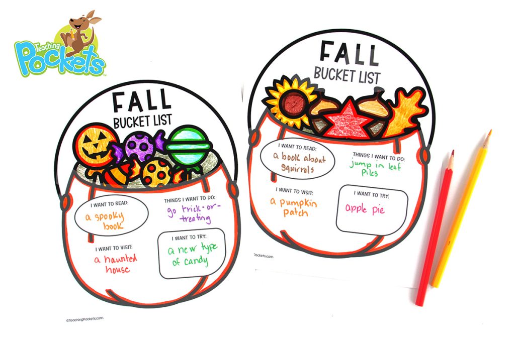 Free Fall Bucket List Activity Page for Kids – Teaching Pockets