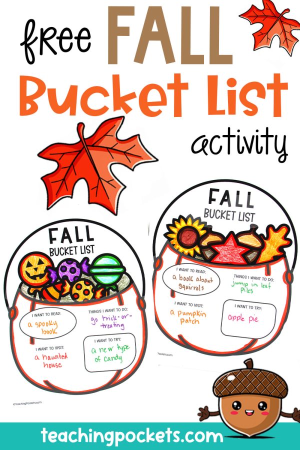 Free Fall Bucket List Activity Page for Kids – Teaching Pockets
