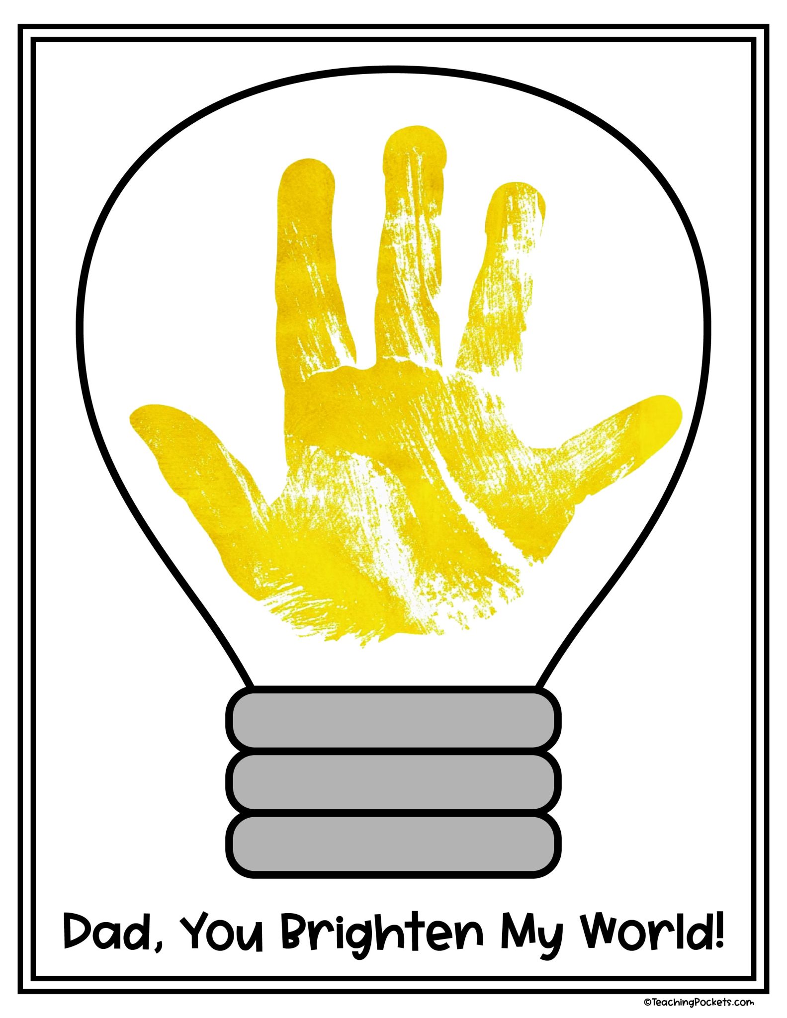 Handprint Father's Day Crafts – Teaching Pockets